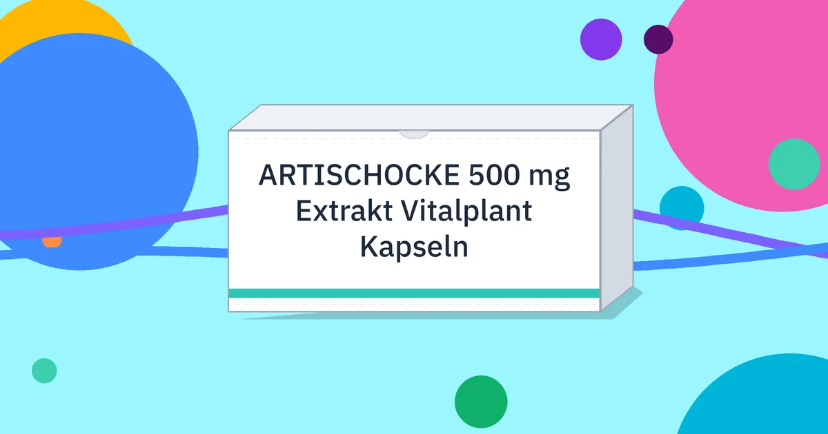 Symbolbild: Packung mit der Aufschrift ARTISCHOCKE 500 mg Extrakt Vitalplant Kapseln (PZN 12503930) – Verfügbarkeit und Bezug in Apotheken in Frankfurt am Main