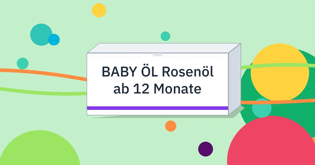 Symbolbild: Packung mit der Aufschrift BABY ÖL Rosenöl ab 12 Monate (PZN 03726884) – Verfügbarkeit und Bezug in Apotheken in Frankfurt am Main