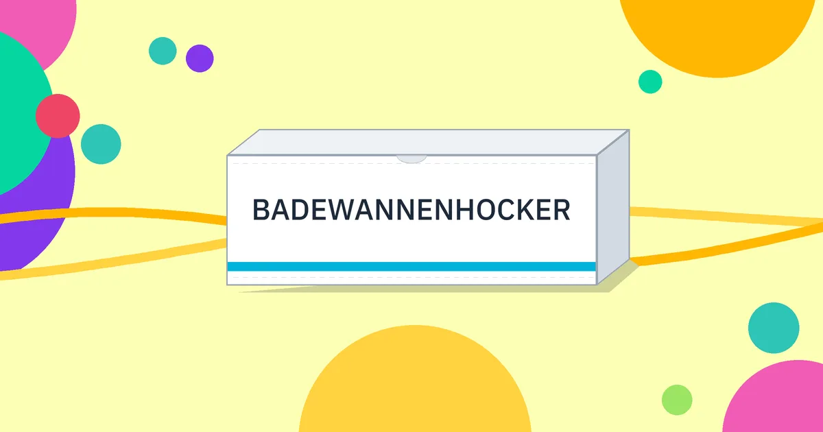 Symbolbild: Packung mit der Aufschrift BADEWANNENHOCKER (PZN 03099499) – Verfügbarkeit und Bezug in Apotheken in Frankfurt am Main