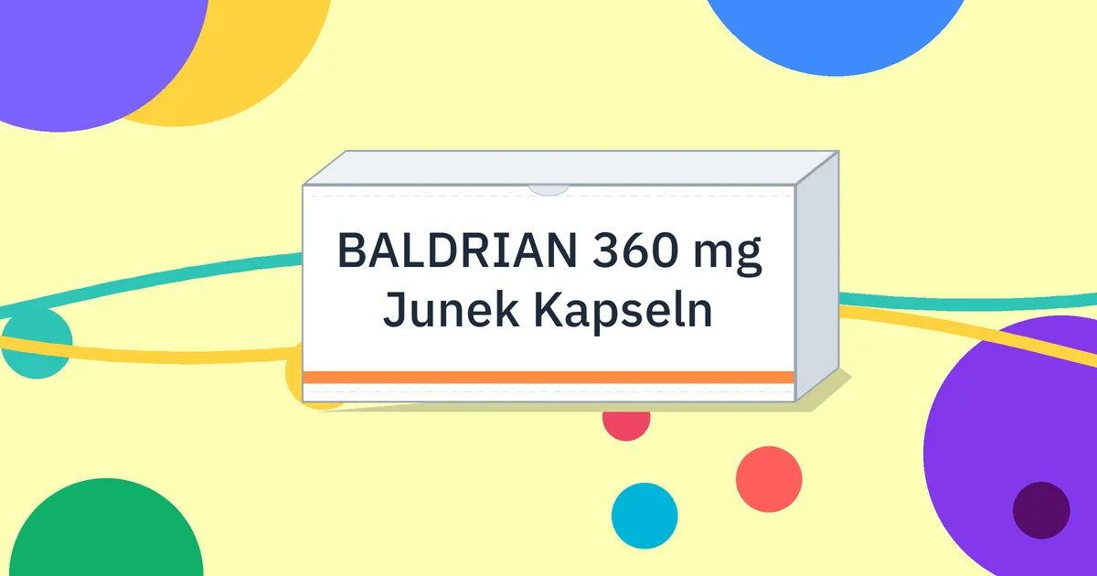 Symbolbild: Packung mit der Aufschrift BALDRIAN 360 mg Junek Kapseln (PZN 10336764) – Verfügbarkeit und Bezug in Apotheken in Frankfurt am Main