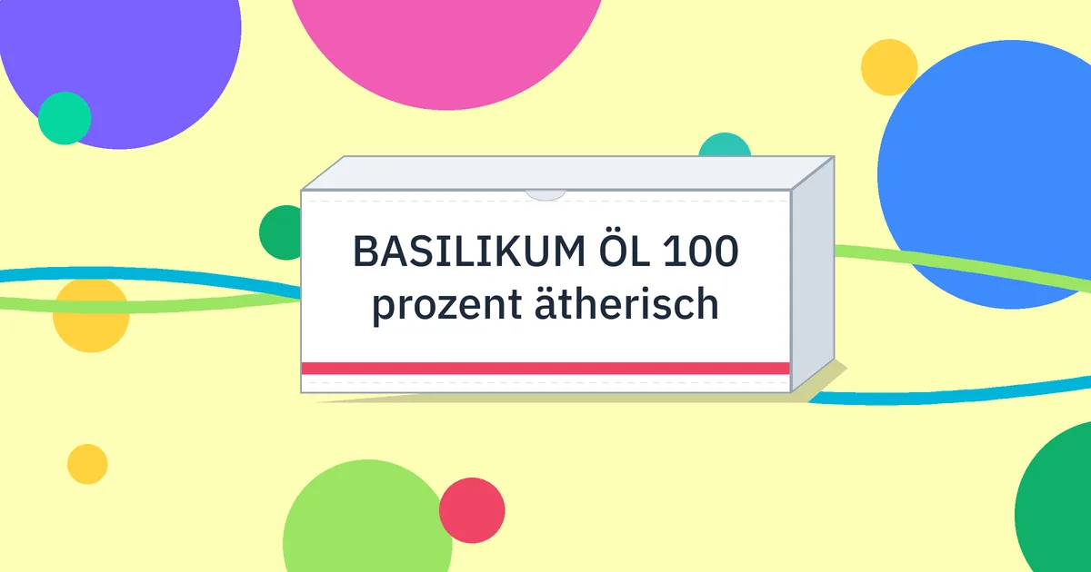 Symbolbild: Packung mit der Aufschrift BASILIKUM ÖL 100 prozent ätherisch (PZN 07205248) – Verfügbarkeit und Bezug in Apotheken in Frankfurt am Main