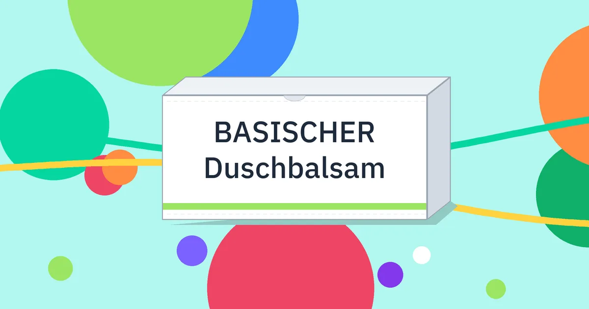 Symbolbild: Packung mit der Aufschrift BASISCHER Duschbalsam (PZN 11308793) – Verfügbarkeit und Bezug in Apotheken in Frankfurt am Main