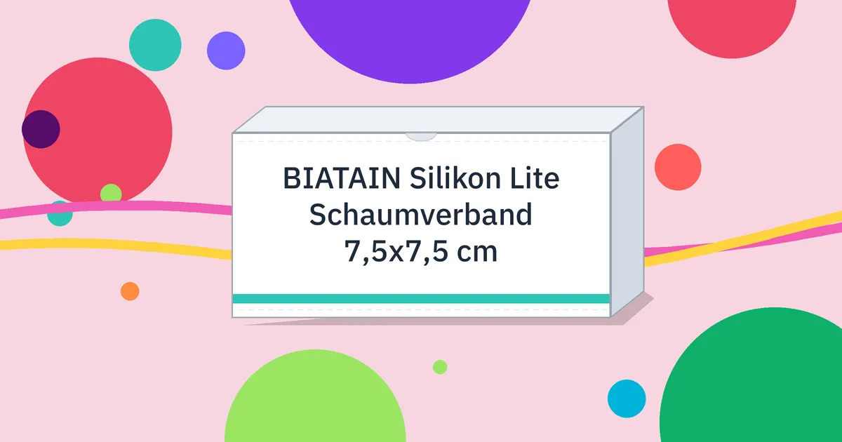 Symbolbild: Packung mit der Aufschrift BIATAIN Silikon Lite Schaumverband 7,5x7,5 cm (PZN 09396040) – Verfügbarkeit und Bezug in Apotheken in Frankfurt am Main