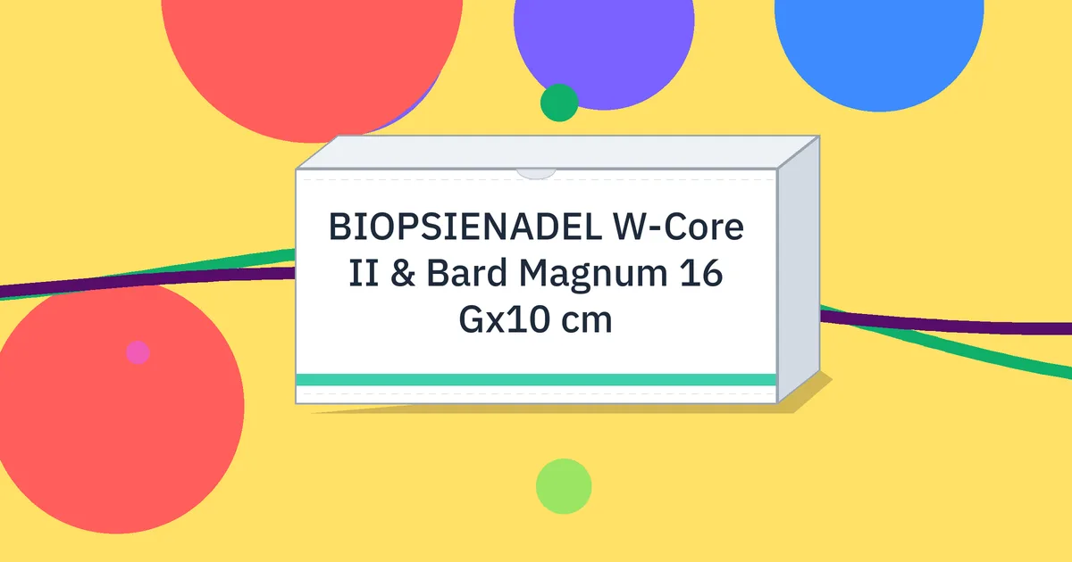 Symbolbild: Packung mit der Aufschrift BIOPSIENADEL W-Core II & Bard Magnum 16 Gx10 cm (PZN 19529358) – Verfügbarkeit und Bezug in Apotheken in Frankfurt am Main