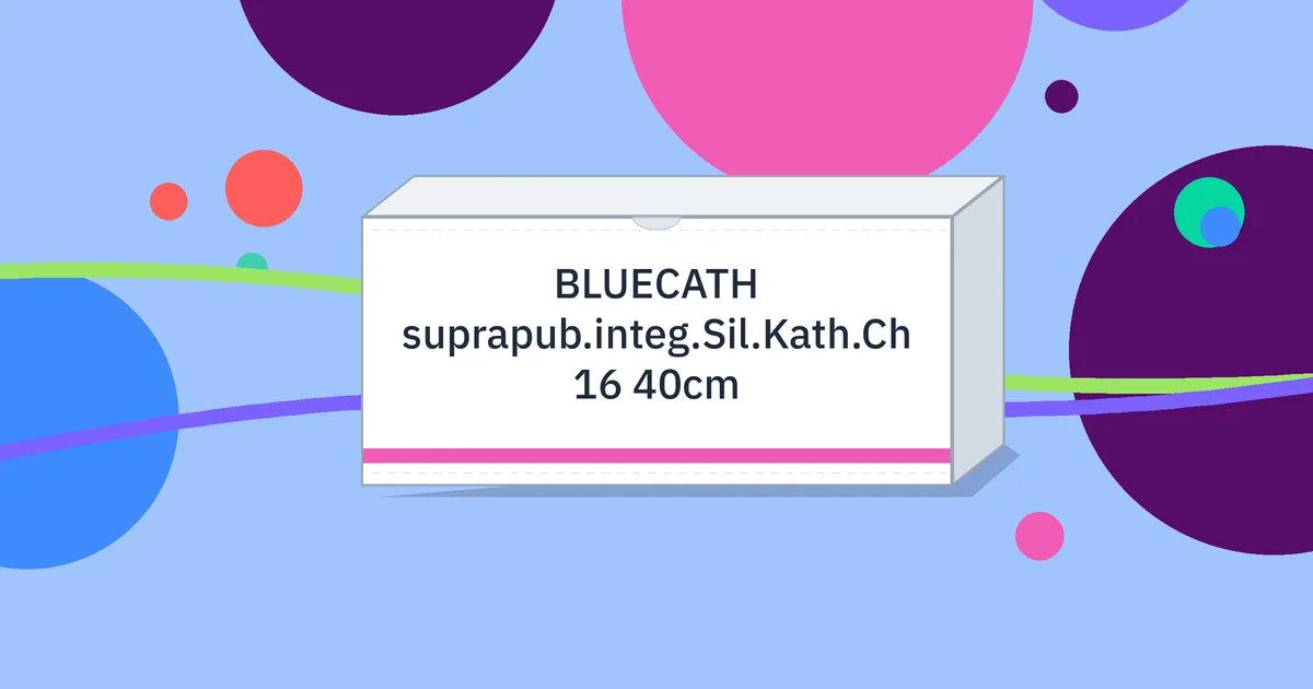 Symbolbild: Packung mit der Aufschrift BLUECATH suprapub.integ.Sil.Kath.Ch 16 40cm (PZN 11851072) – Verfügbarkeit und Bezug in Apotheken in Frankfurt am Main