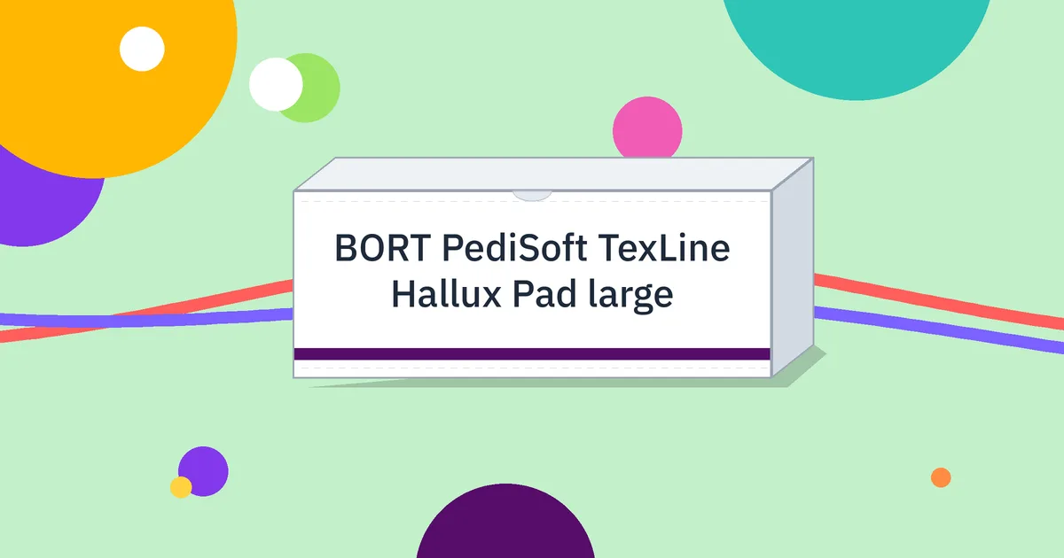 Symbolbild: Packung mit der Aufschrift BORT PediSoft TexLine Hallux Pad large (PZN 04637987) – Verfügbarkeit und Bezug in Apotheken in Frankfurt am Main