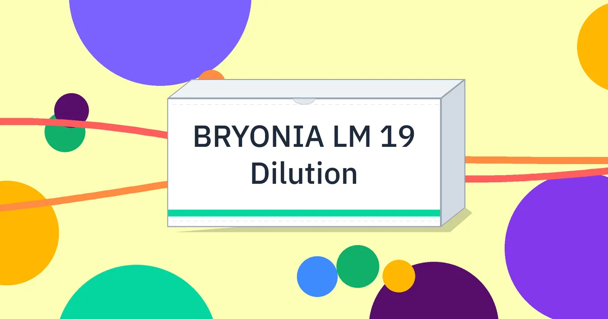Symbolbild: Packung mit der Aufschrift BRYONIA LM 19 Dilution (PZN 12797044) – Verfügbarkeit und Bezug in Apotheken in Frankfurt am Main