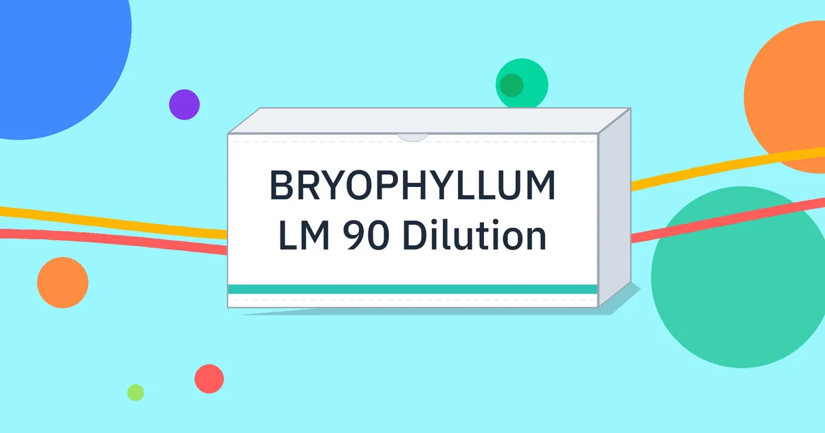 Symbolbild: Packung mit der Aufschrift BRYOPHYLLUM LM 90 Dilution (PZN 13397915) – Verfügbarkeit und Bezug in Apotheken in Frankfurt am Main