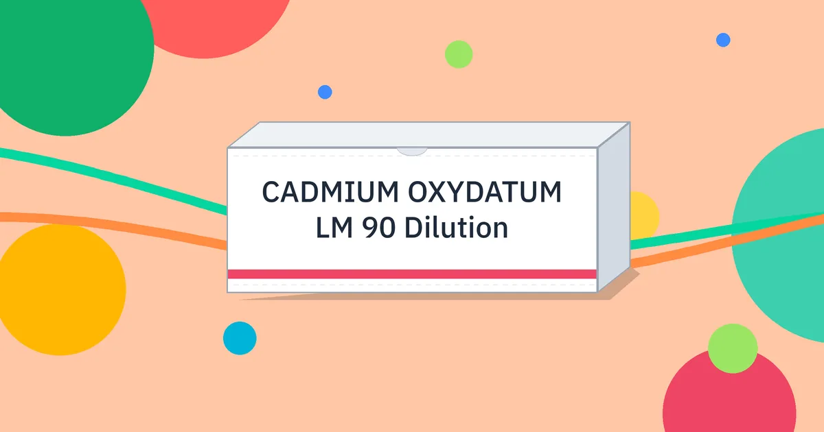 Symbolbild: Packung mit der Aufschrift CADMIUM OXYDATUM LM 90 Dilution (PZN 13401686) – Verfügbarkeit und Bezug in Apotheken in Frankfurt am Main