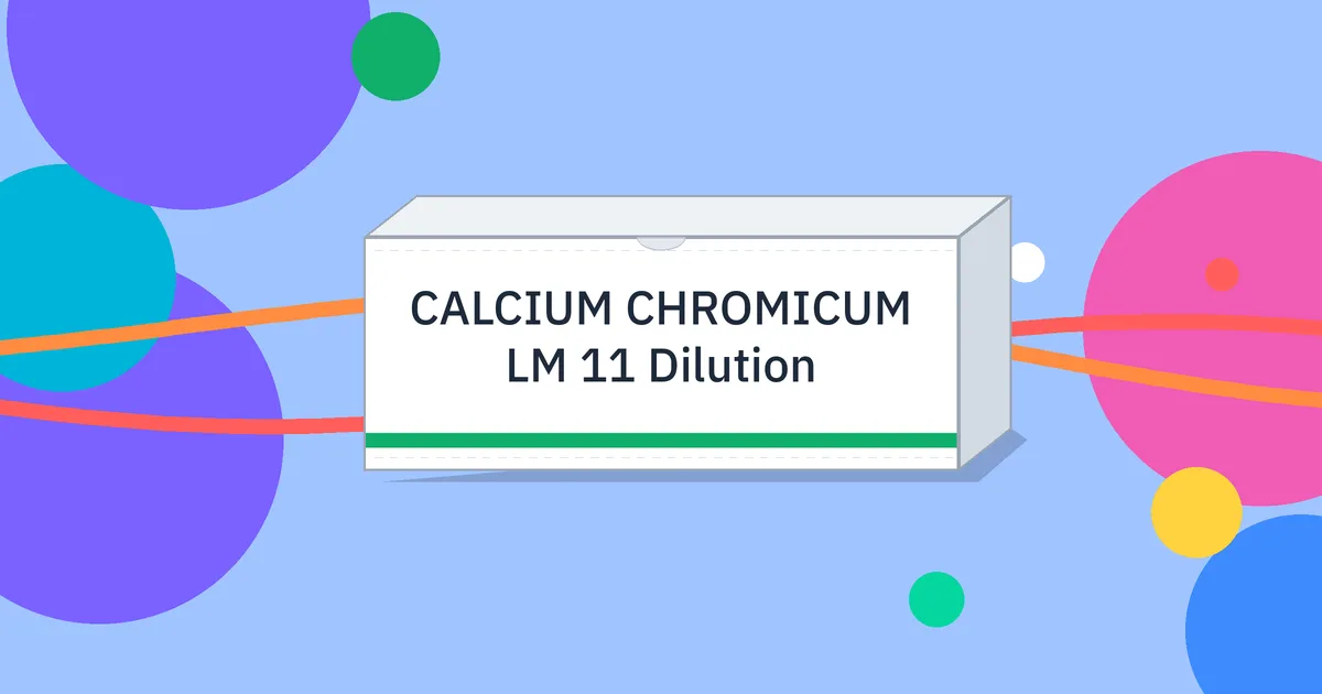 Symbolbild: Packung mit der Aufschrift CALCIUM CHROMICUM LM 11 Dilution (PZN 13408300) – Verfügbarkeit und Bezug in Apotheken in Frankfurt am Main