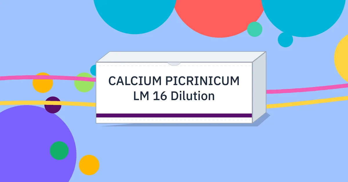 Symbolbild: Packung mit der Aufschrift CALCIUM PICRINICUM LM 16 Dilution (PZN 13410739) – Verfügbarkeit und Bezug in Apotheken in Frankfurt am Main