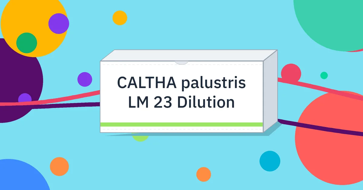 Symbolbild: Packung mit der Aufschrift CALTHA palustris LM 23 Dilution (PZN 13411710) – Verfügbarkeit und Bezug in Apotheken in Frankfurt am Main