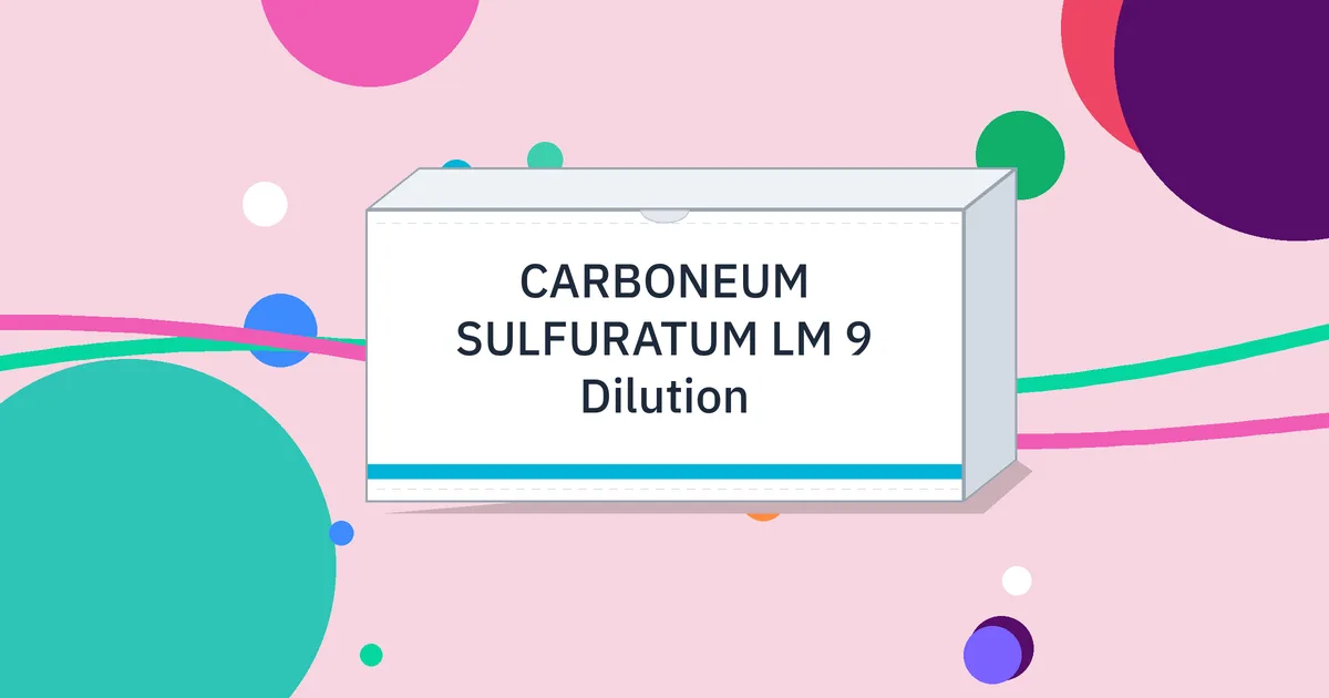 Symbolbild: Packung mit der Aufschrift CARBONEUM SULFURATUM LM 9 Dilution (PZN 12809824) – Verfügbarkeit und Bezug in Apotheken in Frankfurt am Main