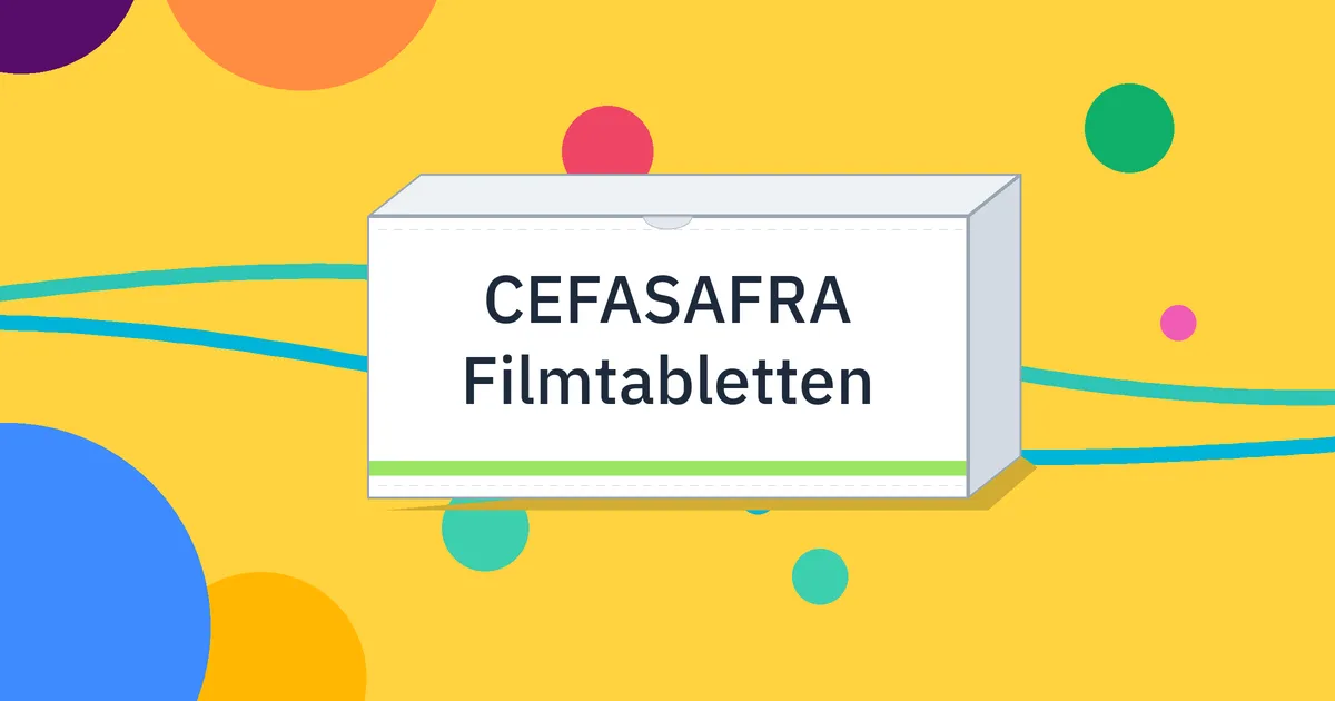 Symbolbild: Packung mit der Aufschrift CEFASAFRA Filmtabletten (PZN 19743933) – Verfügbarkeit und Bezug in Apotheken in Frankfurt am Main