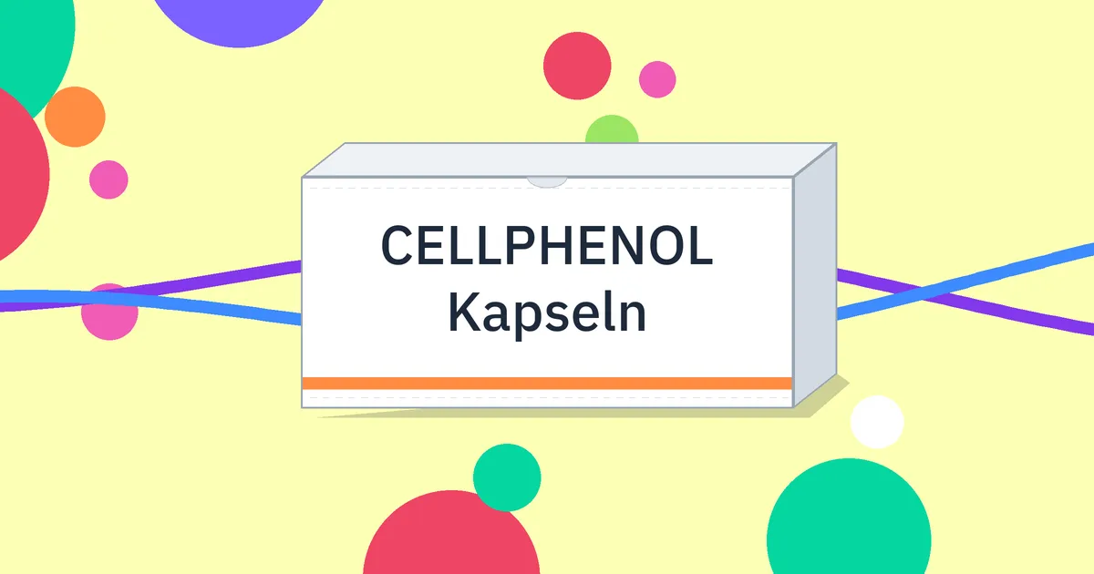 Symbolbild: Packung mit der Aufschrift CELLPHENOL Kapseln (PZN 05961247) – Verfügbarkeit und Bezug in Apotheken in Frankfurt am Main
