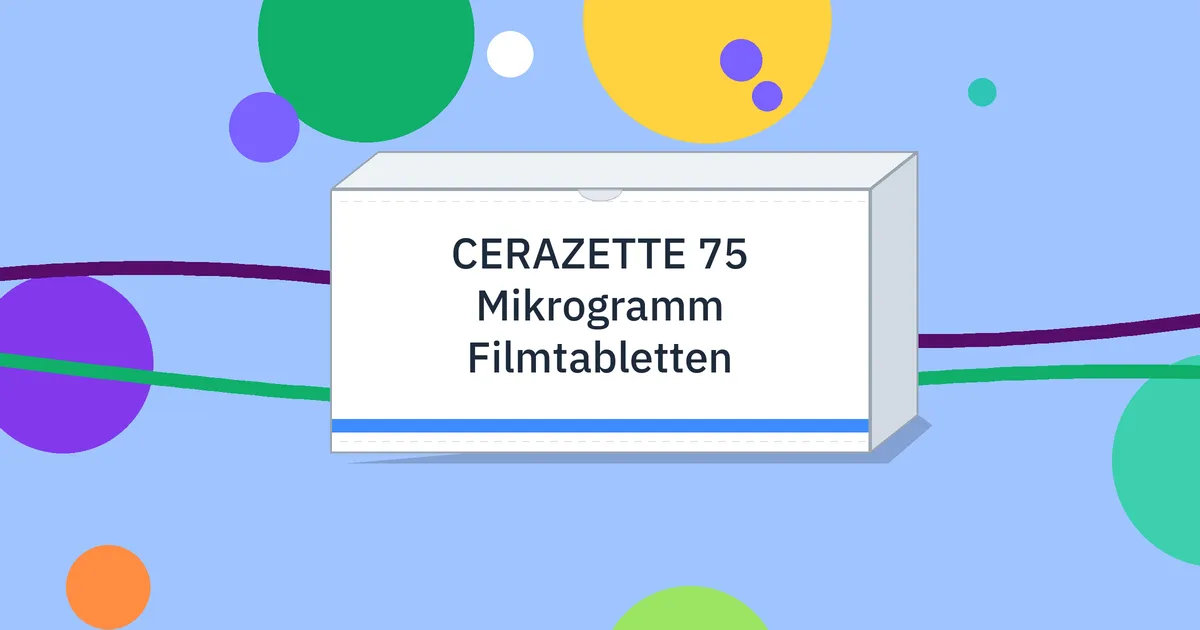 Symbolbild: Packung mit der Aufschrift CERAZETTE 75 Mikrogramm Filmtabletten (PZN 11597142) – Verfügbarkeit und Bezug in Apotheken in Frankfurt am Main