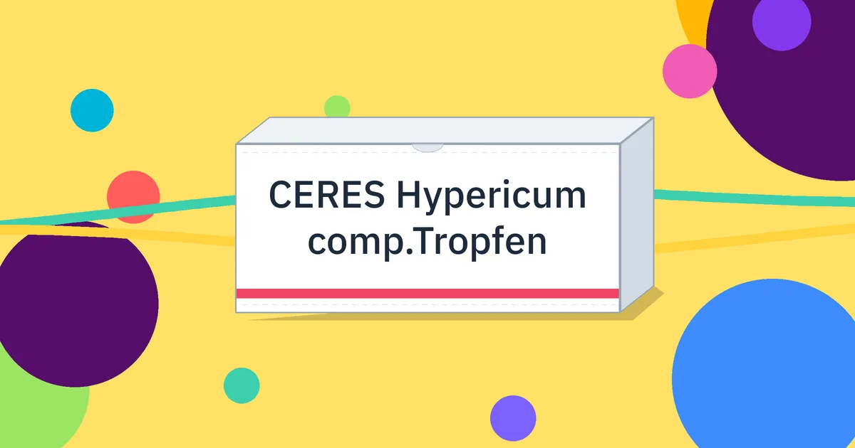 Symbolbild: Packung mit der Aufschrift CERES Hypericum comp.Tropfen (PZN 00553182) – Verfügbarkeit und Bezug in Apotheken in Frankfurt am Main