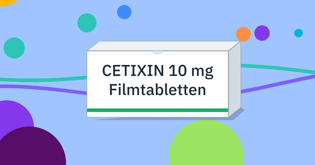 Symbolbild: Packung mit der Aufschrift CETIXIN 10 mg Filmtabletten (PZN 04704910) – Verfügbarkeit und Bezug in Apotheken in Frankfurt am Main