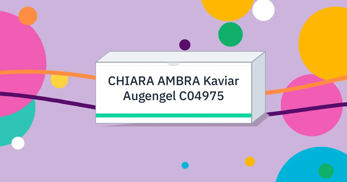 Symbolbild: Packung mit der Aufschrift CHIARA AMBRA Kaviar Augengel C04975 (PZN 05521005) – Verfügbarkeit und Bezug in Apotheken in Frankfurt am Main