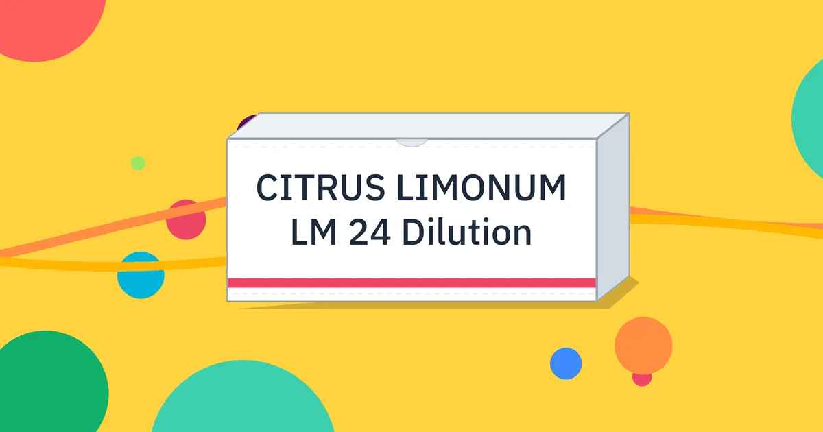Symbolbild: Packung mit der Aufschrift CITRUS LIMONUM LM 24 Dilution (PZN 13447033) – Verfügbarkeit und Bezug in Apotheken in Frankfurt am Main