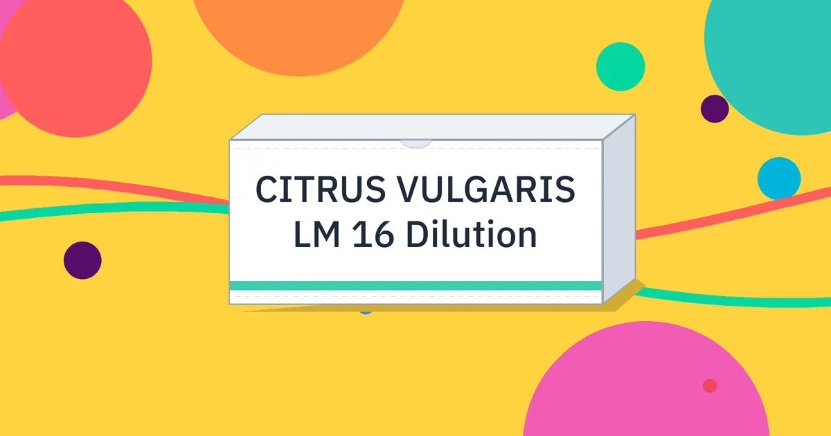 Symbolbild: Packung mit der Aufschrift CITRUS VULGARIS LM 16 Dilution (PZN 12821802) – Verfügbarkeit und Bezug in Apotheken in Frankfurt am Main