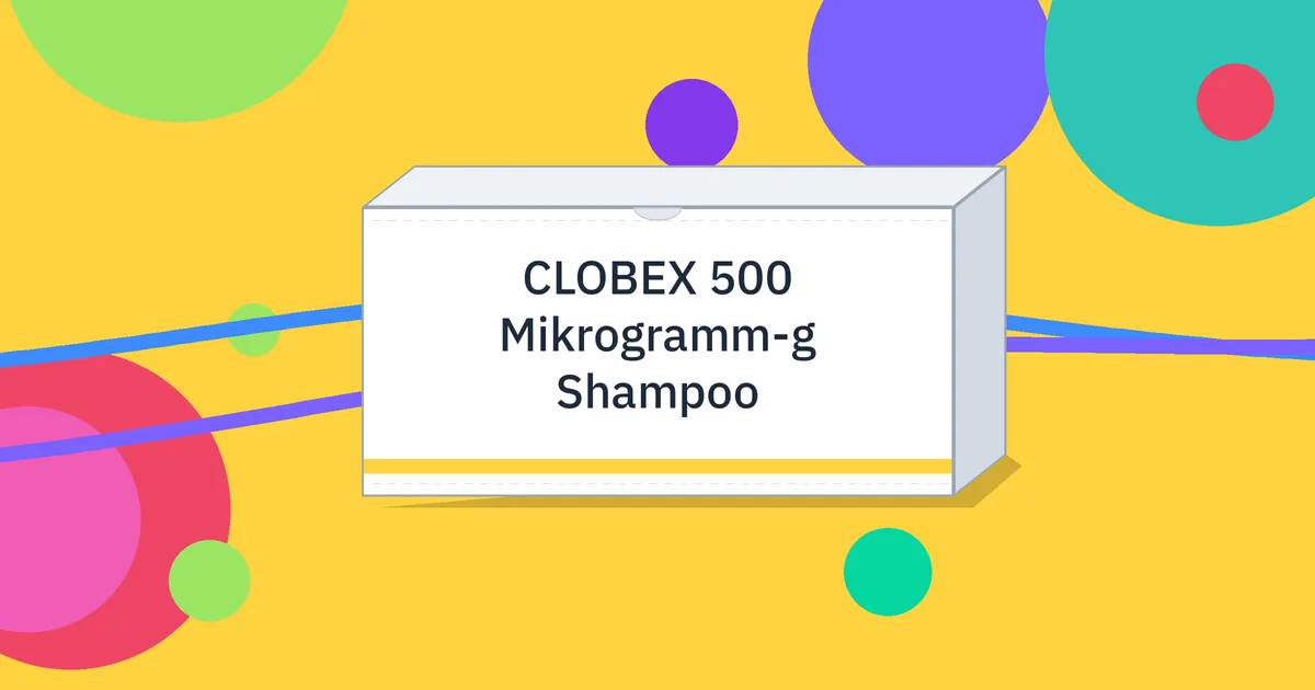 Symbolbild: Packung mit der Aufschrift CLOBEX 500 Mikrogramm-g Shampoo (PZN 09490632) – Verfügbarkeit und Bezug in Apotheken in Frankfurt am Main