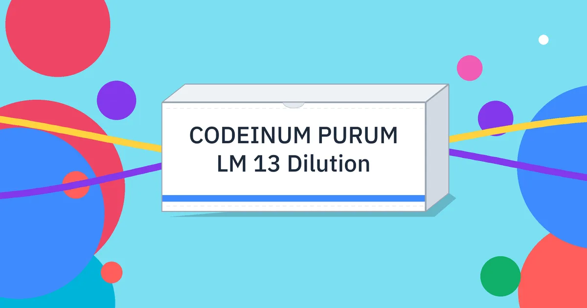 Symbolbild: Packung mit der Aufschrift CODEINUM PURUM LM 13 Dilution (PZN 12830439) – Verfügbarkeit und Bezug in Apotheken in Frankfurt am Main