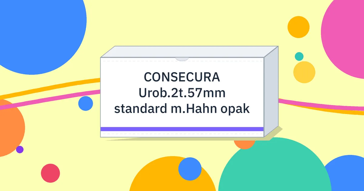 Symbolbild: Packung mit der Aufschrift CONSECURA Urob.2t.57mm standard m.Hahn opak (PZN 00569668) – Verfügbarkeit und Bezug in Apotheken in Frankfurt am Main