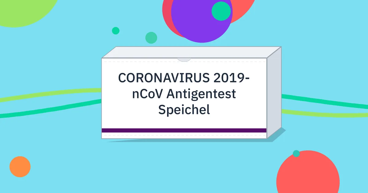 Symbolbild: Packung mit der Aufschrift CORONAVIRUS 2019-nCoV Antigentest Speichel (PZN 17441524) – Verfügbarkeit und Bezug in Apotheken in Frankfurt am Main