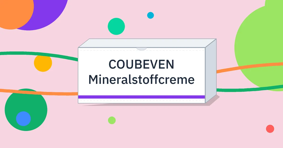Symbolbild: Packung mit der Aufschrift COUBEVEN Mineralstoffcreme (PZN 01044620) – Verfügbarkeit und Bezug in Apotheken in Frankfurt am Main