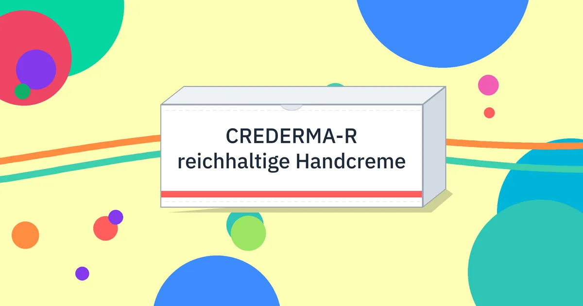 Symbolbild: Packung mit der Aufschrift CREDERMA-R reichhaltige Handcreme (PZN 12380551) – Verfügbarkeit und Bezug in Apotheken in Frankfurt am Main