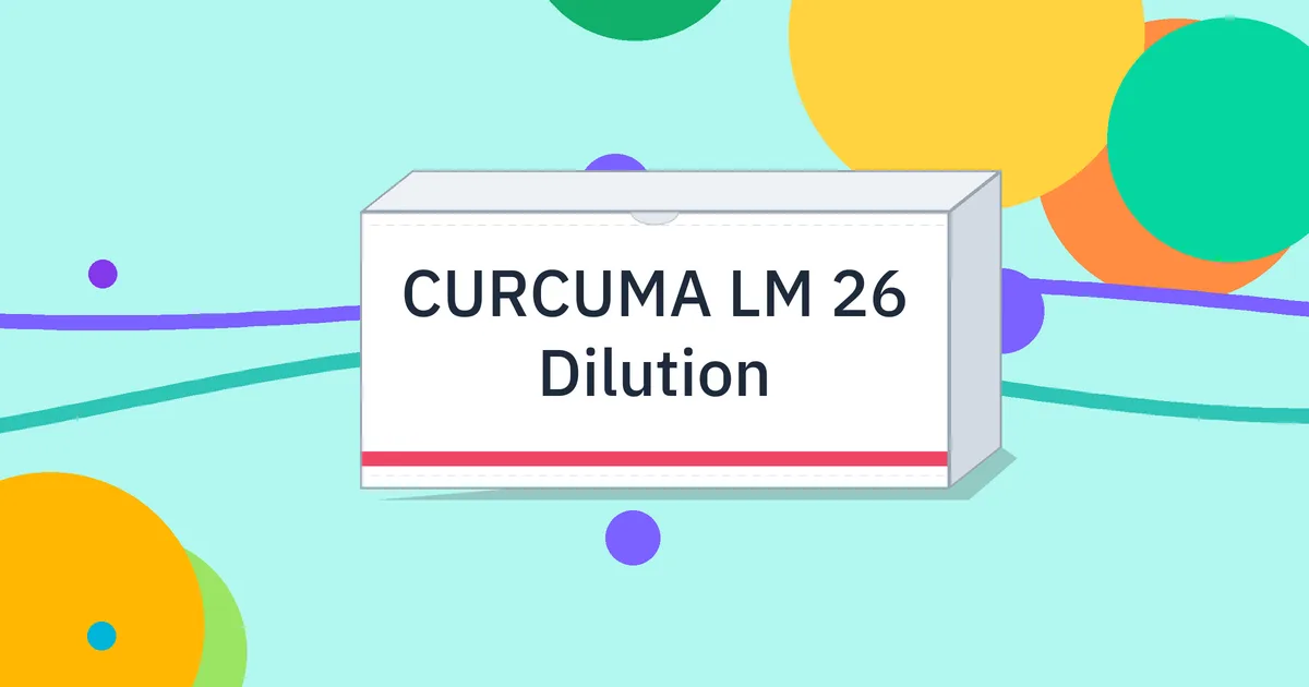 Symbolbild: Packung mit der Aufschrift CURCUMA LM 26 Dilution (PZN 12840159) – Verfügbarkeit und Bezug in Apotheken in Frankfurt am Main