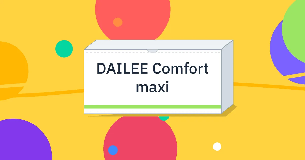 Symbolbild: Packung mit der Aufschrift DAILEE Comfort maxi (PZN 12896763) – Verfügbarkeit und Bezug in Apotheken in Frankfurt am Main