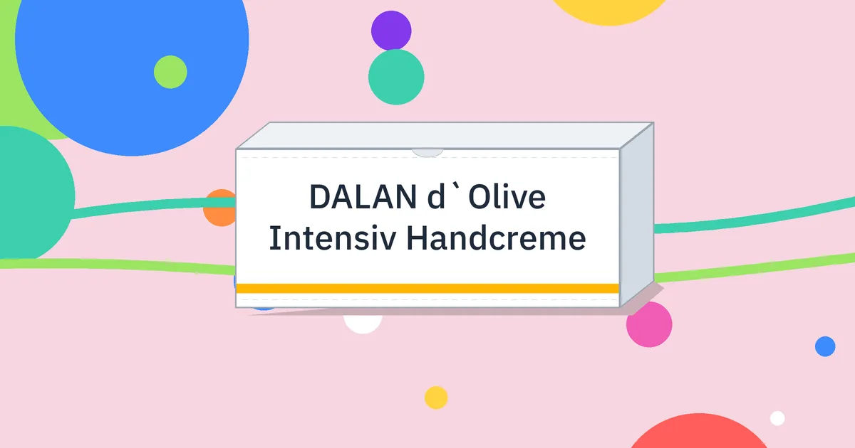 Symbolbild: Packung mit der Aufschrift DALAN d`Olive Intensiv Handcreme (PZN 08820903) – Verfügbarkeit und Bezug in Apotheken in Frankfurt am Main