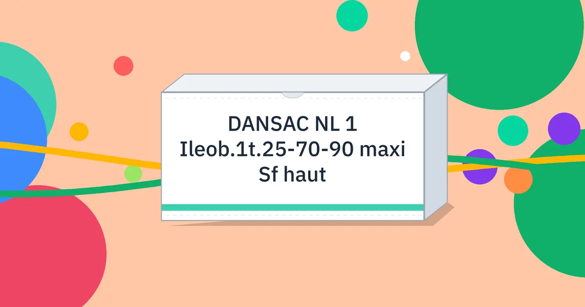 Symbolbild: Packung mit der Aufschrift DANSAC NL 1 Ileob.1t.25-70-90 maxi Sf haut (PZN 10945664) – Verfügbarkeit und Bezug in Apotheken in Frankfurt am Main