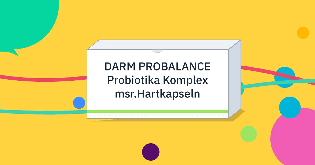 Symbolbild: Packung mit der Aufschrift DARM PROBALANCE Probiotika Komplex msr.Hartkapseln (PZN 17380567) – Verfügbarkeit und Bezug in Apotheken in Frankfurt am Main