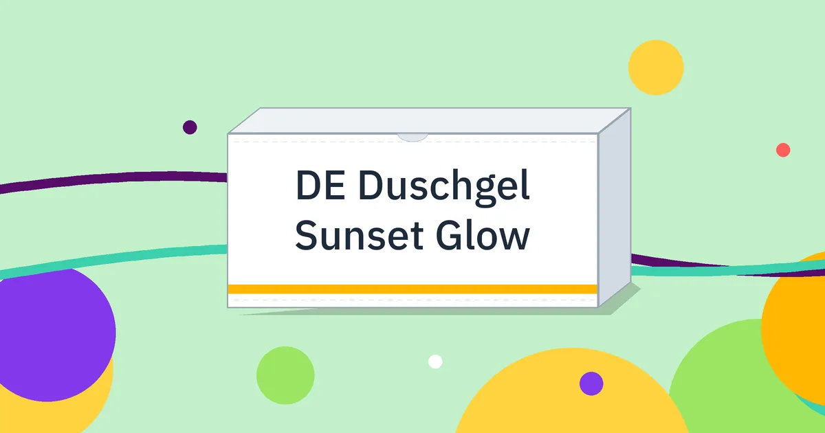 Symbolbild: Packung mit der Aufschrift DE Duschgel Sunset Glow (PZN 18451803) – Verfügbarkeit und Bezug in Apotheken in Frankfurt am Main