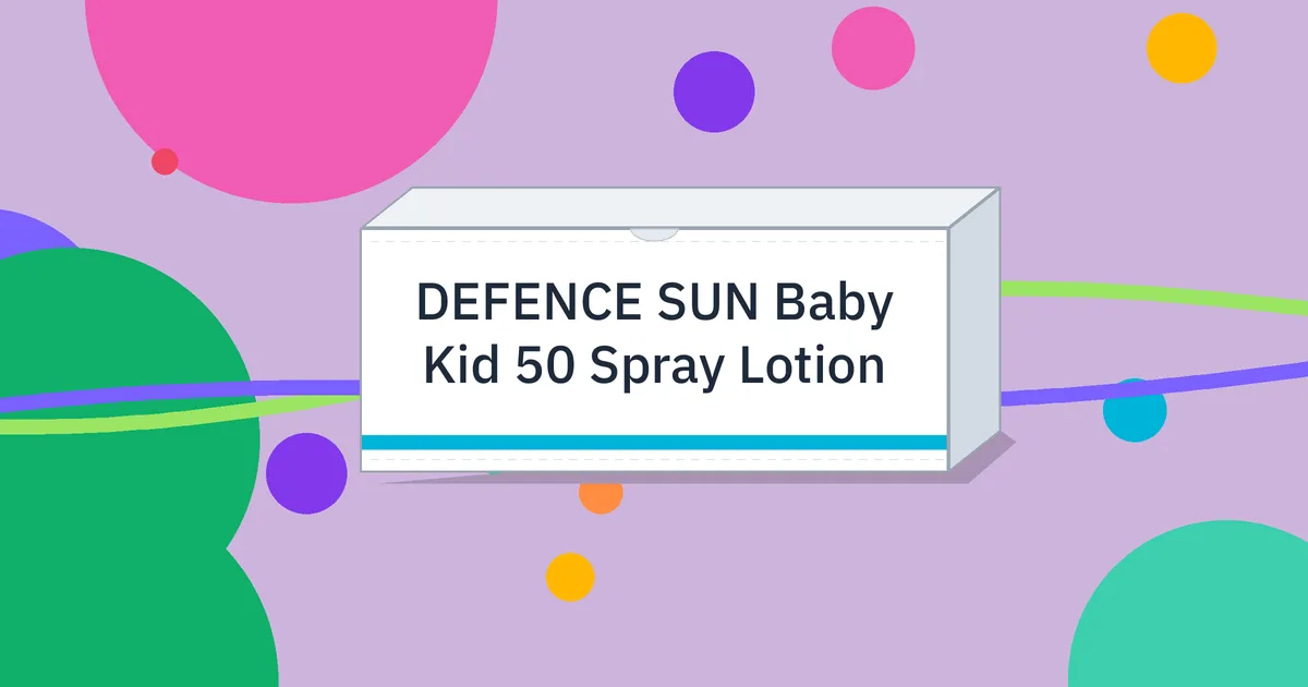 Symbolbild: Packung mit der Aufschrift DEFENCE SUN Baby Kid 50 Spray Lotion (PZN 11892734) – Verfügbarkeit und Bezug in Apotheken in Frankfurt am Main