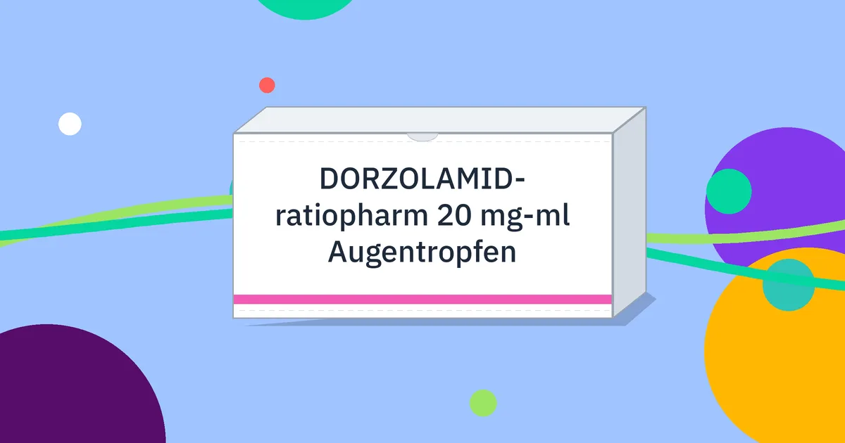 Symbolbild: Packung mit der Aufschrift DORZOLAMID-ratiopharm 20 mg-ml Augentropfen (PZN 02200743) – Verfügbarkeit und Bezug in Apotheken in Frankfurt am Main