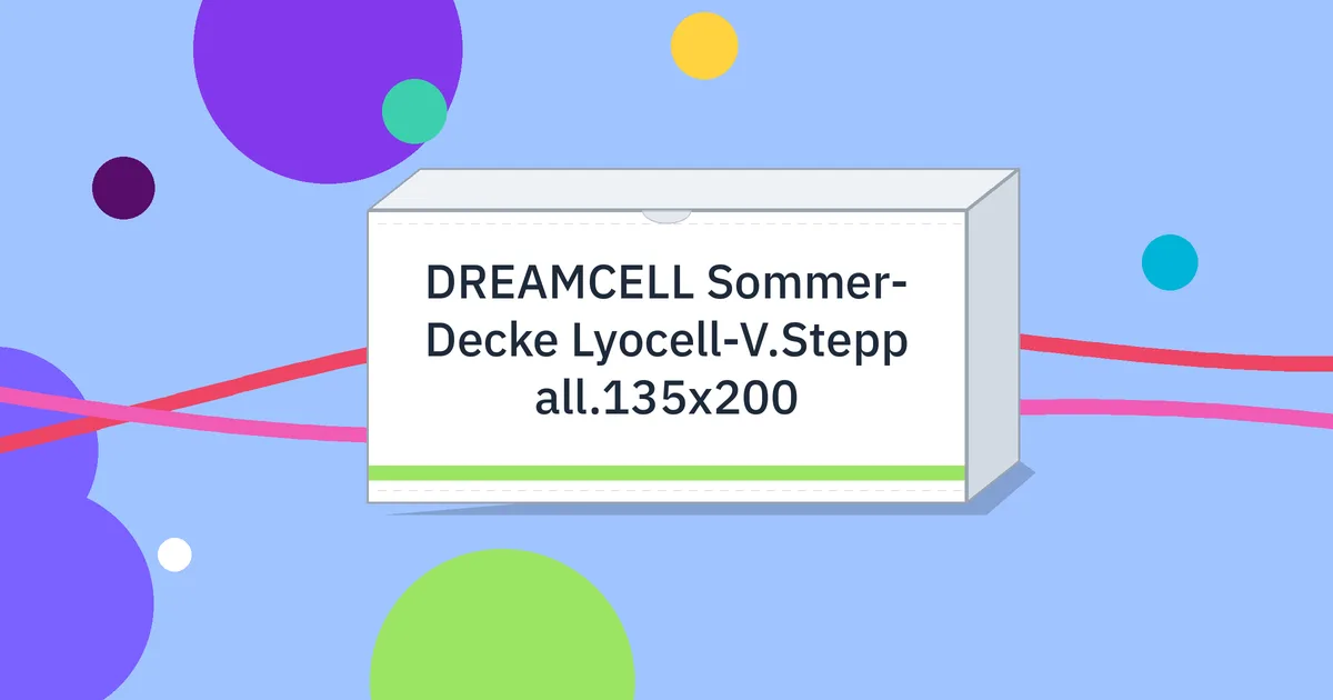 Symbolbild: Packung mit der Aufschrift DREAMCELL Sommer-Decke Lyocell-V.Stepp all.135x200 (PZN 16894910) – Verfügbarkeit und Bezug in Apotheken in Frankfurt am Main