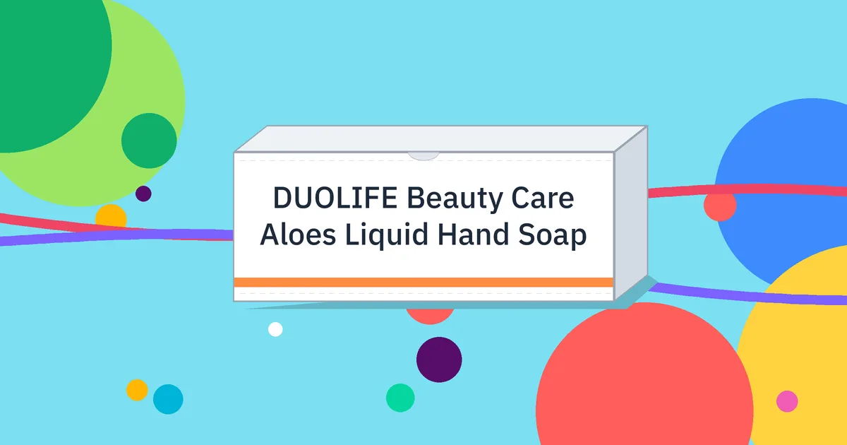 Symbolbild: Packung mit der Aufschrift DUOLIFE Beauty Care Aloes Liquid Hand Soap (PZN 18076096) – Verfügbarkeit und Bezug in Apotheken in Frankfurt am Main