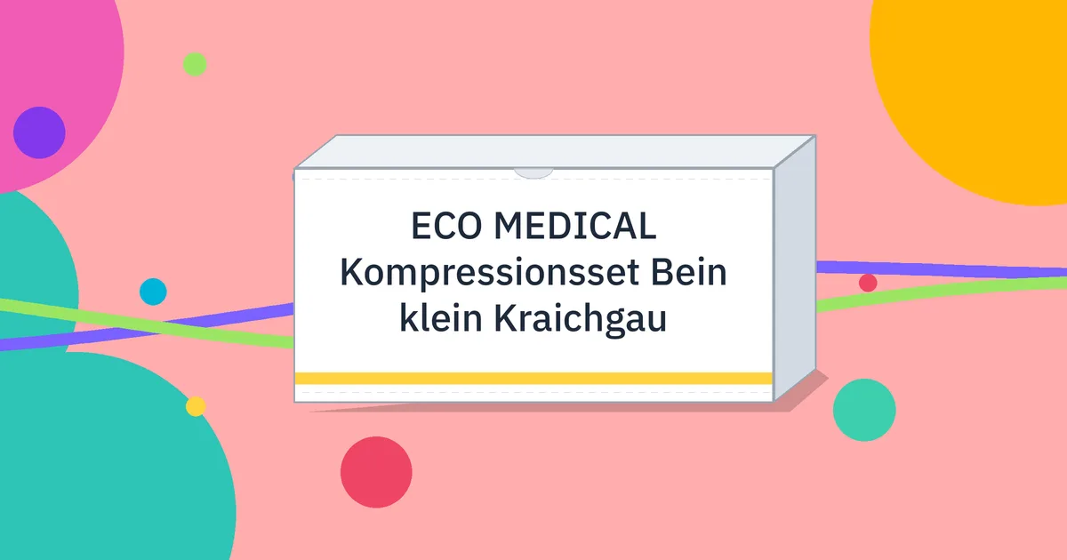Symbolbild: Packung mit der Aufschrift ECO MEDICAL Kompressionsset Bein klein Kraichgau (PZN 18063952) – Verfügbarkeit und Bezug in Apotheken in Frankfurt am Main