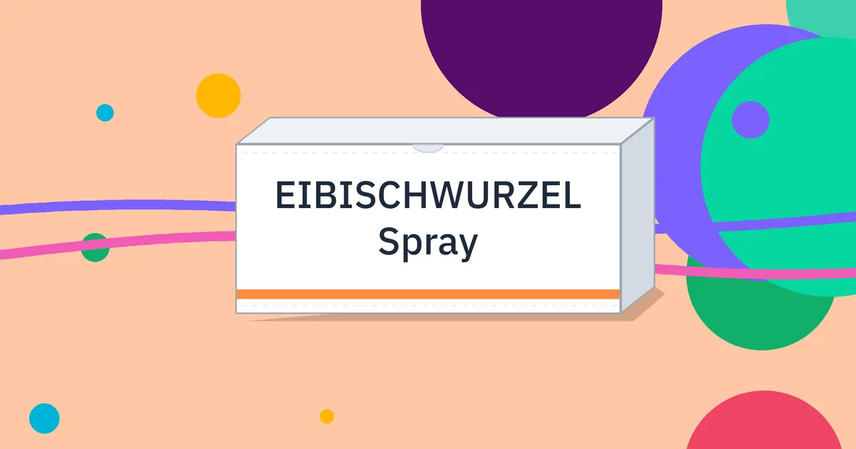 Symbolbild: Packung mit der Aufschrift EIBISCHWURZEL Spray (PZN 11873642) – Verfügbarkeit und Bezug in Apotheken in Frankfurt am Main