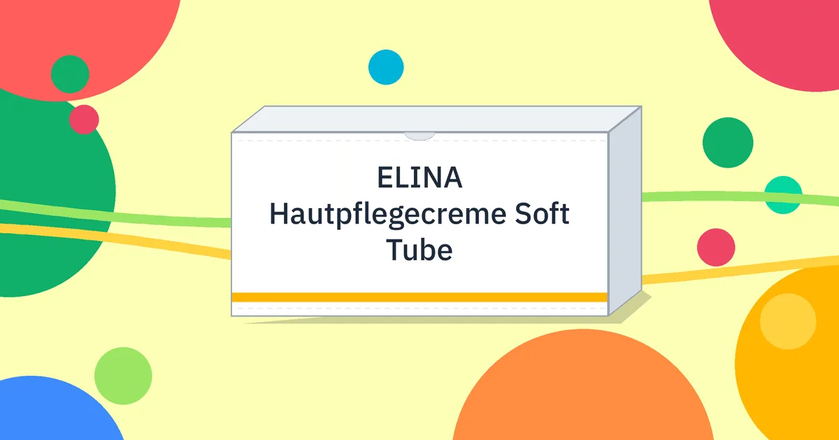 Symbolbild: Packung mit der Aufschrift ELINA Hautpflegecreme Soft Tube (PZN 10347940) – Verfügbarkeit und Bezug in Apotheken in Frankfurt am Main