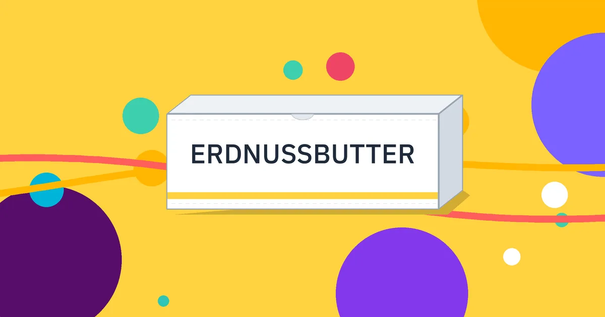 Symbolbild: Packung mit der Aufschrift ERDNUSSBUTTER (PZN 17189349) – Verfügbarkeit und Bezug in Apotheken in Frankfurt am Main