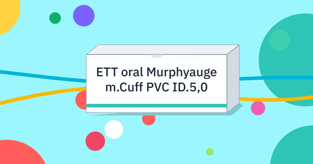 Symbolbild: Packung mit der Aufschrift ETT oral Murphyauge m.Cuff PVC ID.5,0 (PZN 19121077) – Verfügbarkeit und Bezug in Apotheken in Frankfurt am Main