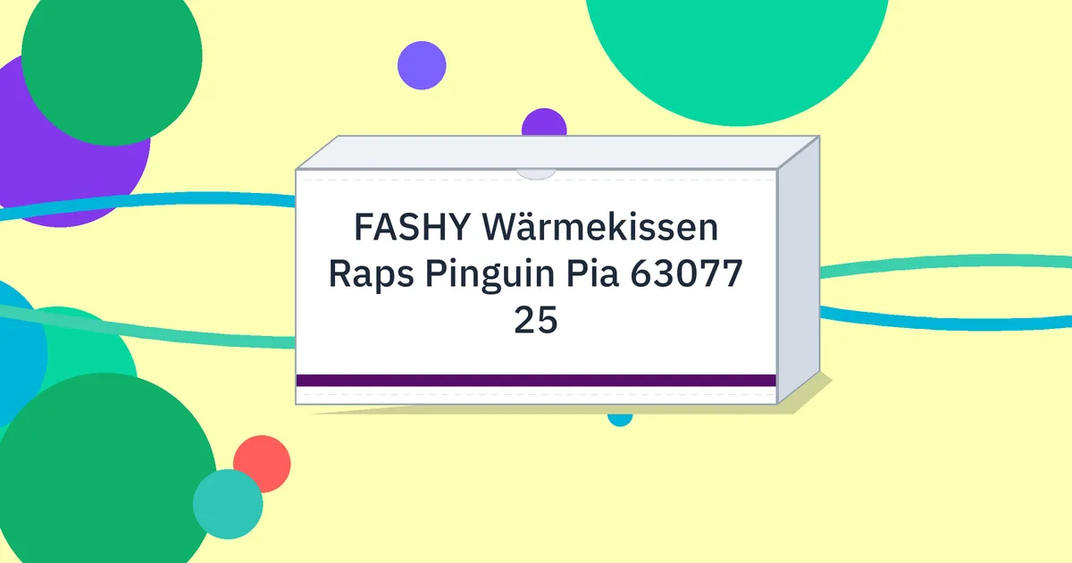 Symbolbild: Packung mit der Aufschrift FASHY Wärmekissen Raps Pinguin Pia 63077 25 (PZN 19136624) – Verfügbarkeit und Bezug in Apotheken in Frankfurt am Main