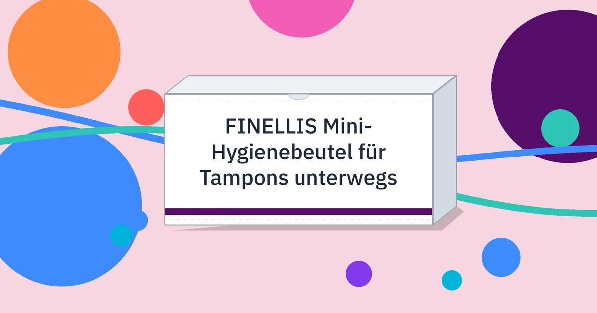 Symbolbild: Packung mit der Aufschrift FINELLIS Mini-Hygienebeutel für Tampons unterwegs (PZN 10744121) – Verfügbarkeit und Bezug in Apotheken in Frankfurt am Main