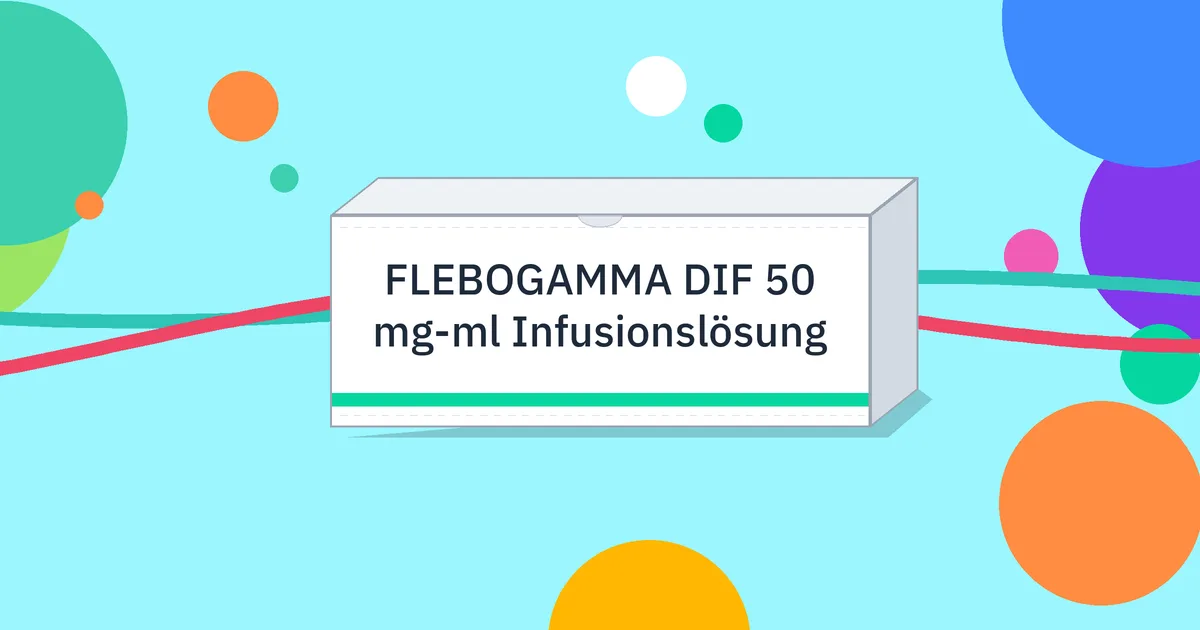 Symbolbild: Packung mit der Aufschrift FLEBOGAMMA DIF 50 mg-ml Infusionslösung (PZN 07580294) – Verfügbarkeit und Bezug in Apotheken in Frankfurt am Main
