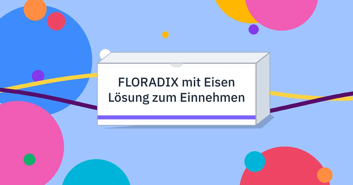 Symbolbild: Packung mit der Aufschrift FLORADIX mit Eisen Lösung zum Einnehmen (PZN 00361784) – Verfügbarkeit und Bezug in Apotheken in Frankfurt am Main